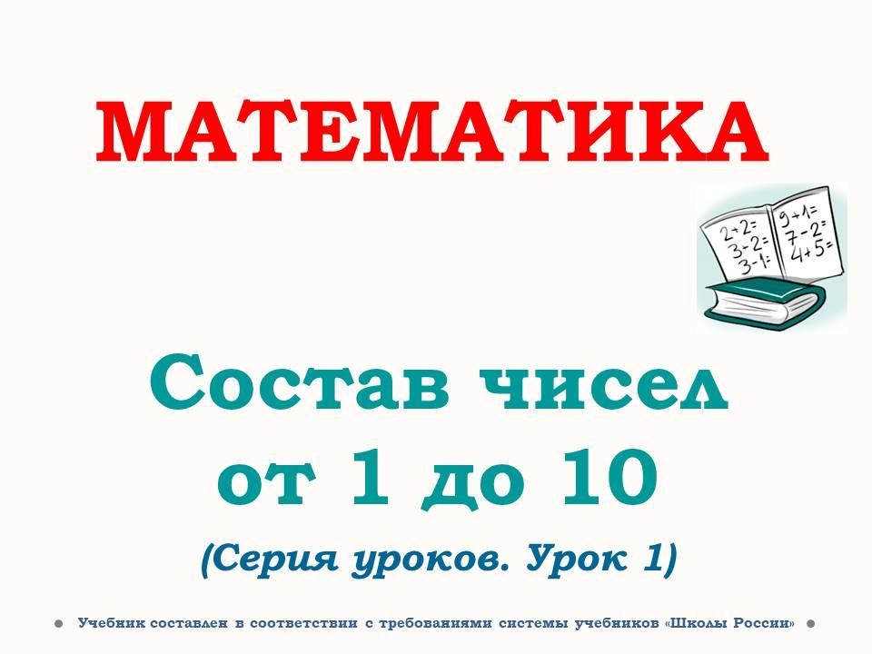 Состав чисел первого десятка. Урок № 1. | Wikids